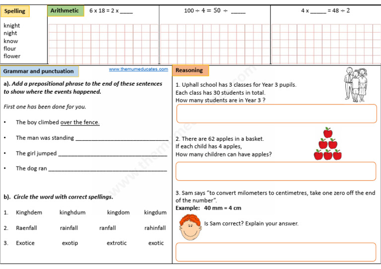 Yr3 Sheet A Day 31 | PDF