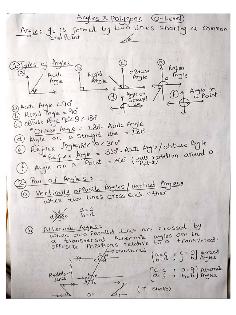 Angles and Polygons handout | PDF