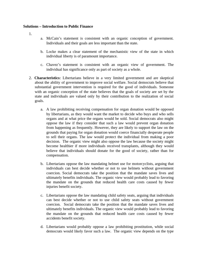 Solutions - Introduction To Public Finance | PDF