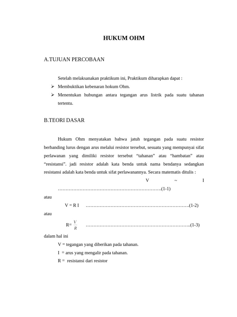 Hukum Ohm | PDF