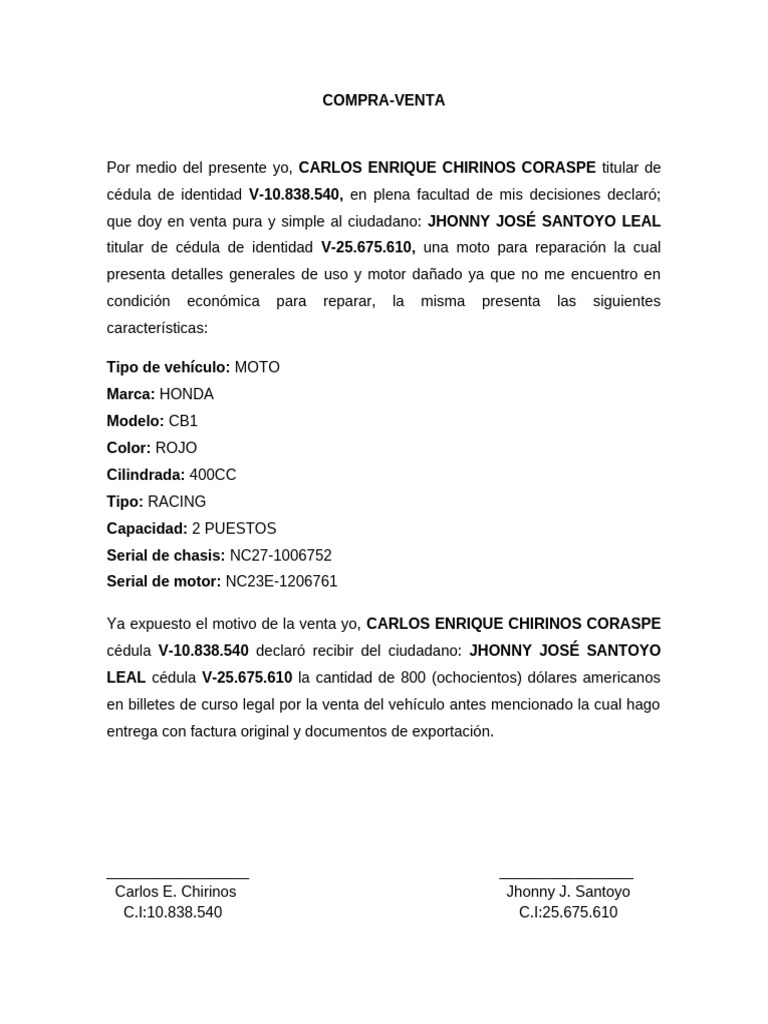 Compra Venta | PDF