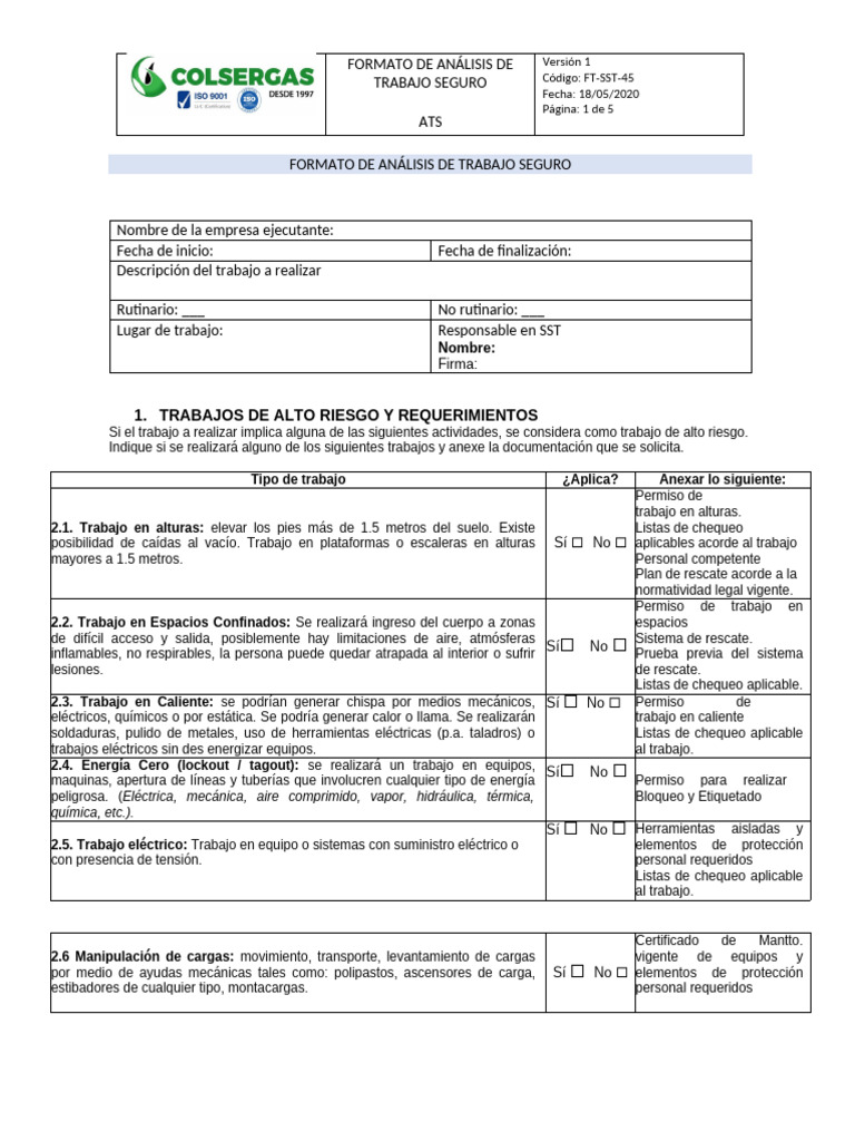 Formato de Ats | PDF