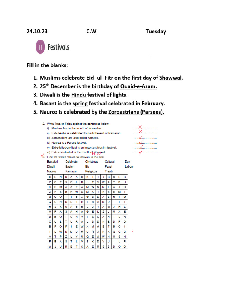 festivals full notes | PDF