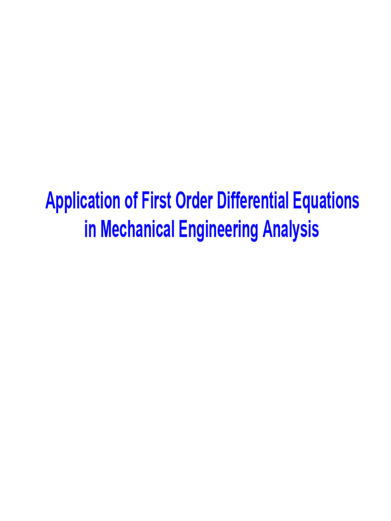 03-Application of ODE in MPE | PDF | Ordinary Differential Equation ...