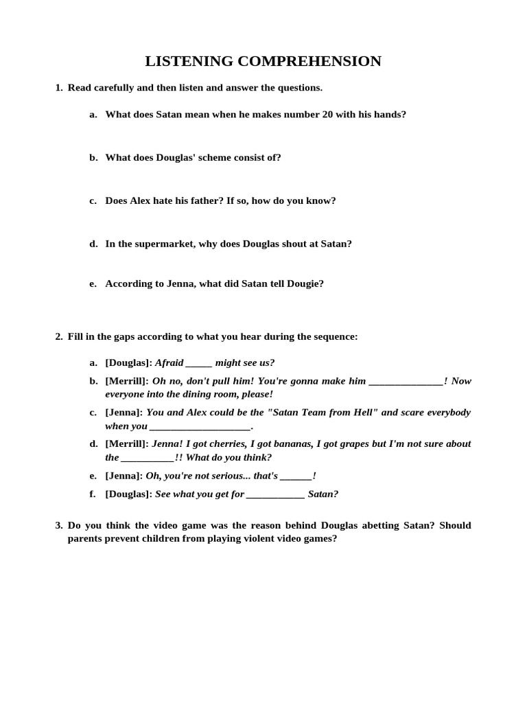 Listening Comprehension | PDF