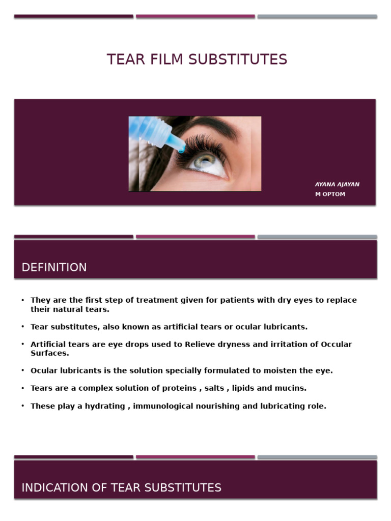 Tear Substitutes | PDF