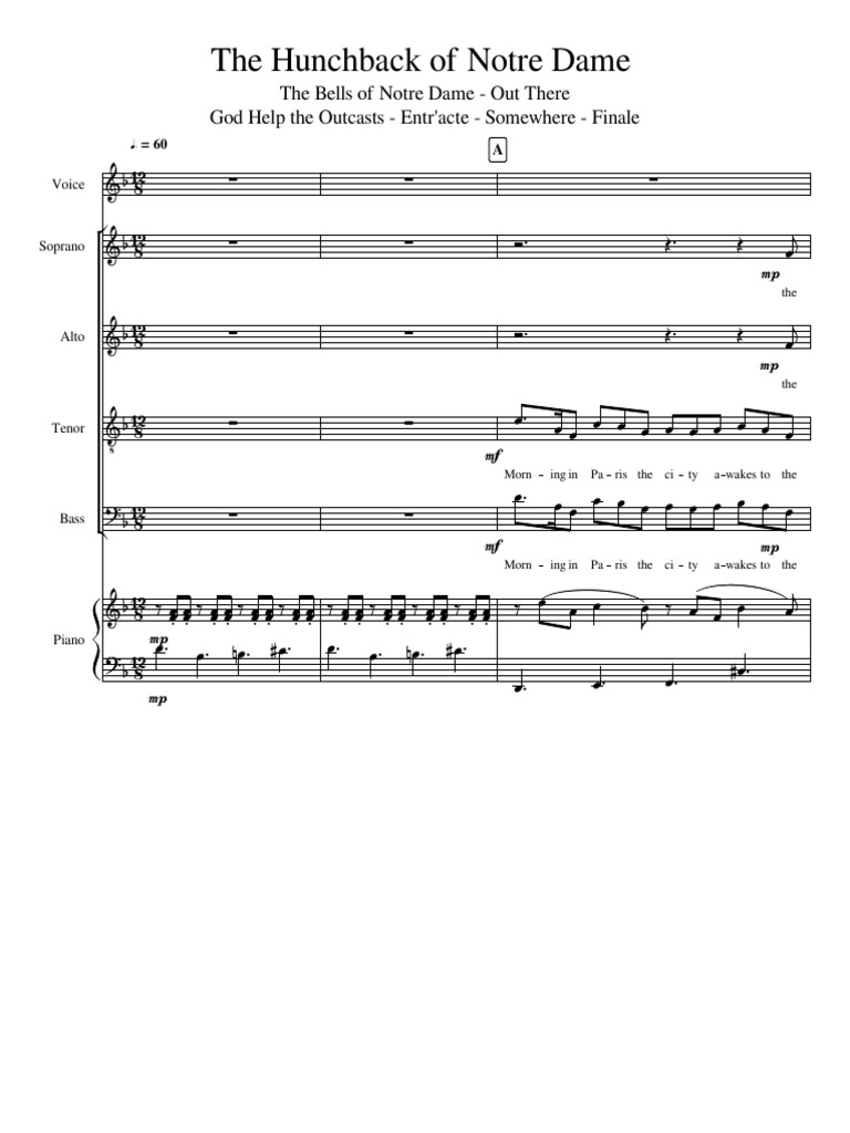 Hunchback of Notre Dame Sheet Music | PDF | Choral Music | Elements Of ...