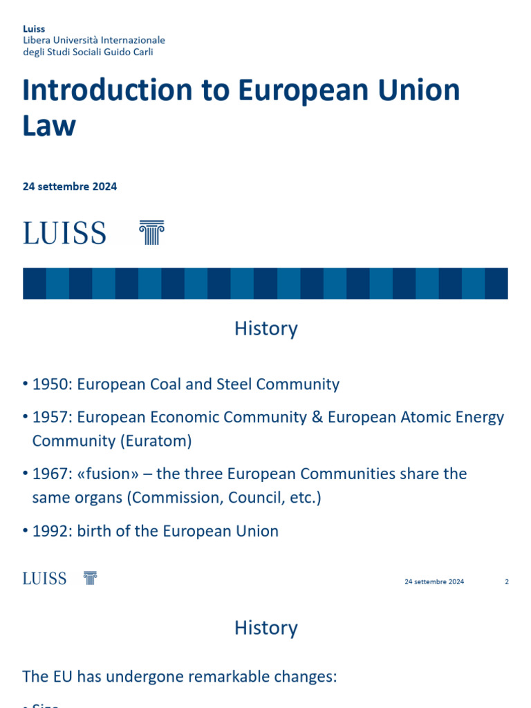 Intro To EU Law | PDF