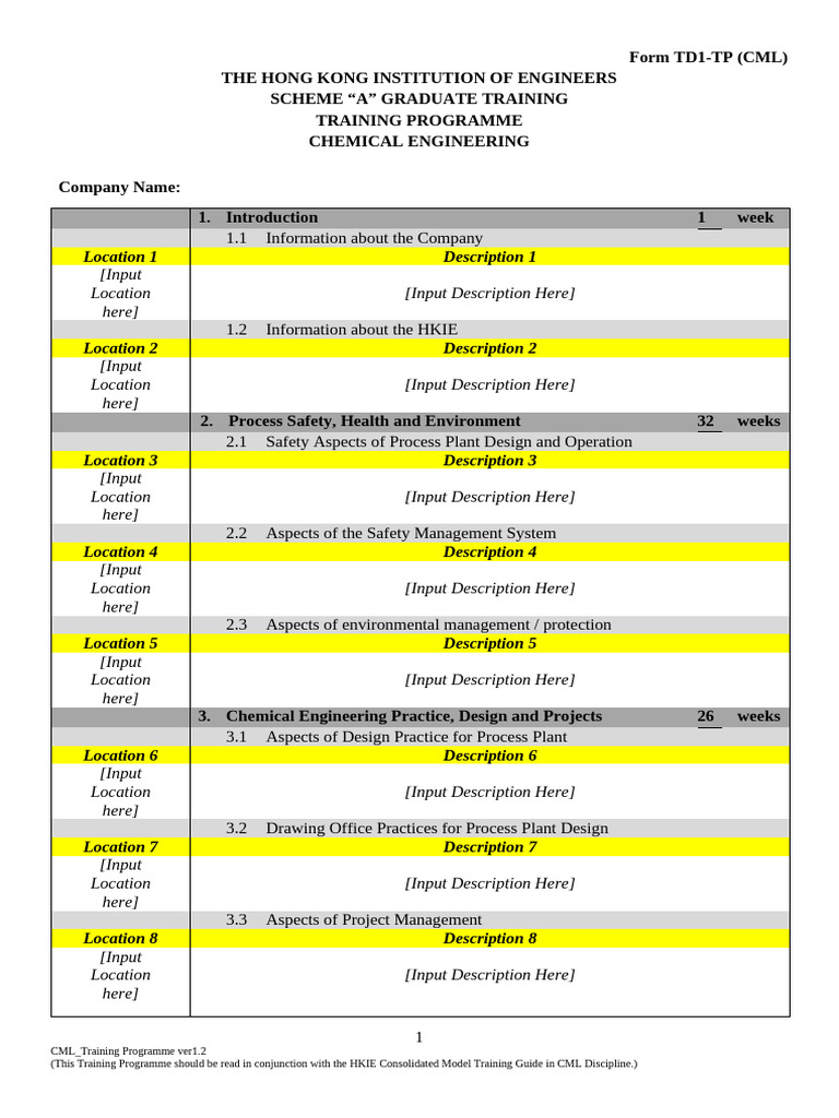 CML - Training Programme Ver1.2 | PDF