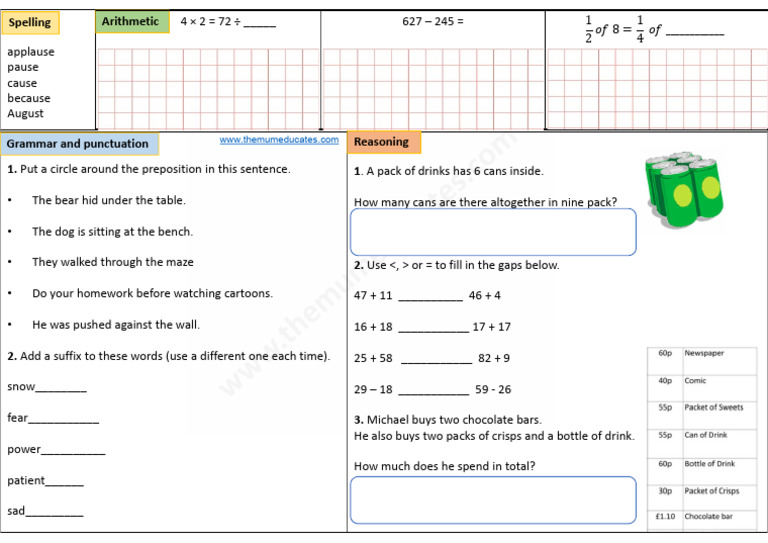 Yr3 Sheet A Day 16 | PDF