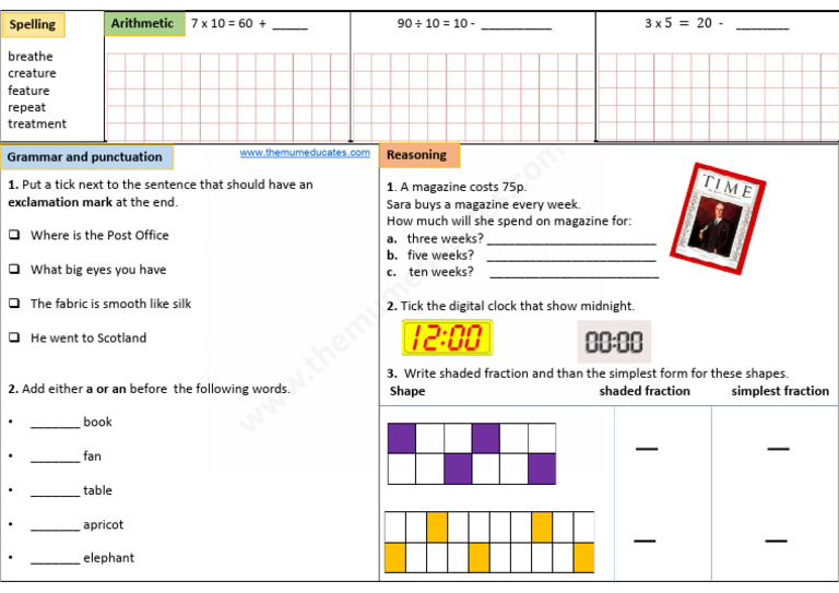 Yr3 Sheet A Day 17 | PDF
