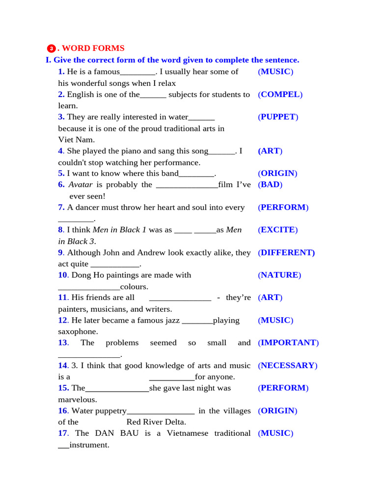 Word Forms | PDF