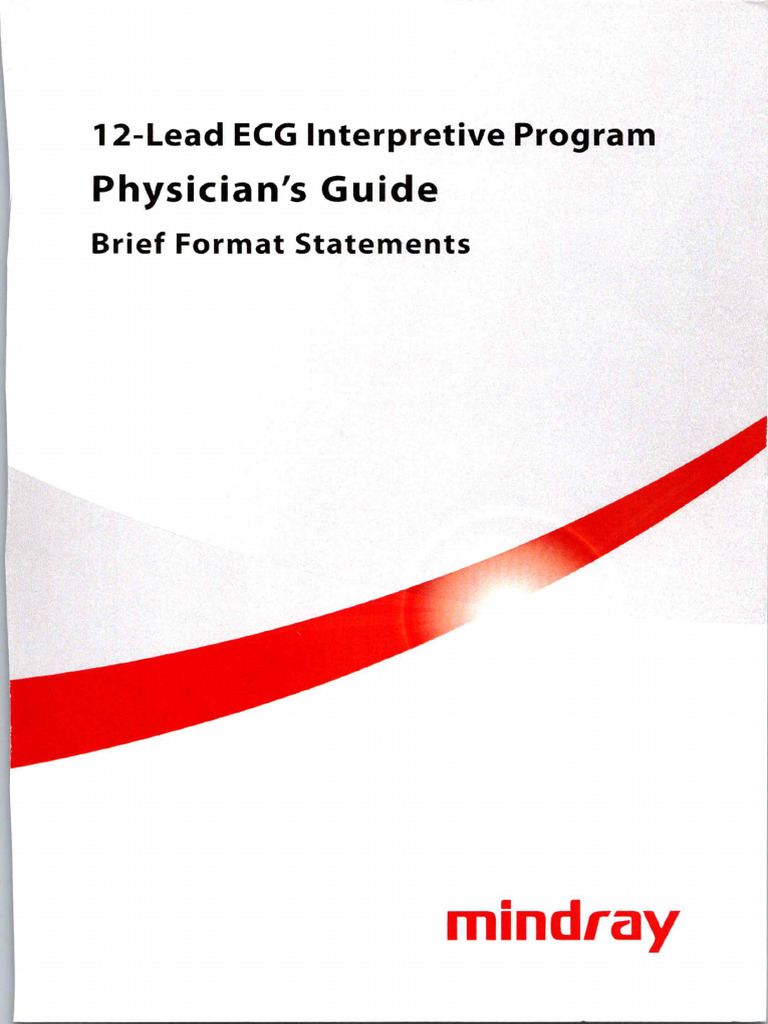 Ecg Interpretive Program Mindray | PDF