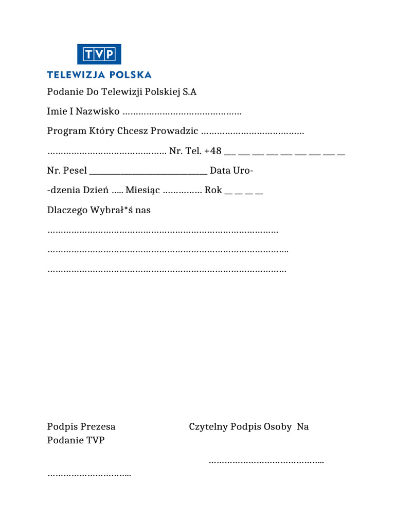 Jakies Podanie TVP Info Czy Cos 111 | PDF