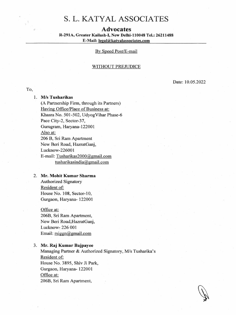 Legal Notice - Sample | PDF