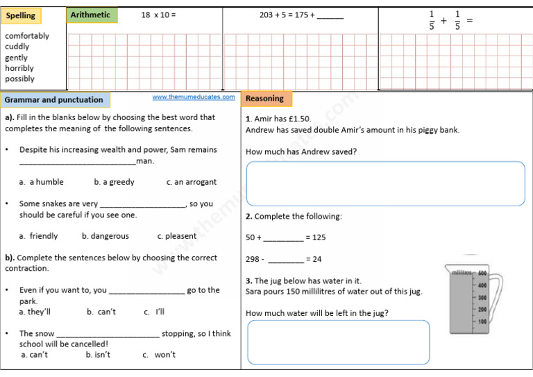Yr3 Sheet A Day 19 | PDF