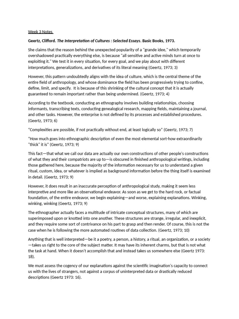 ANTD06 - Week 3 Thick Description Notes | PDF