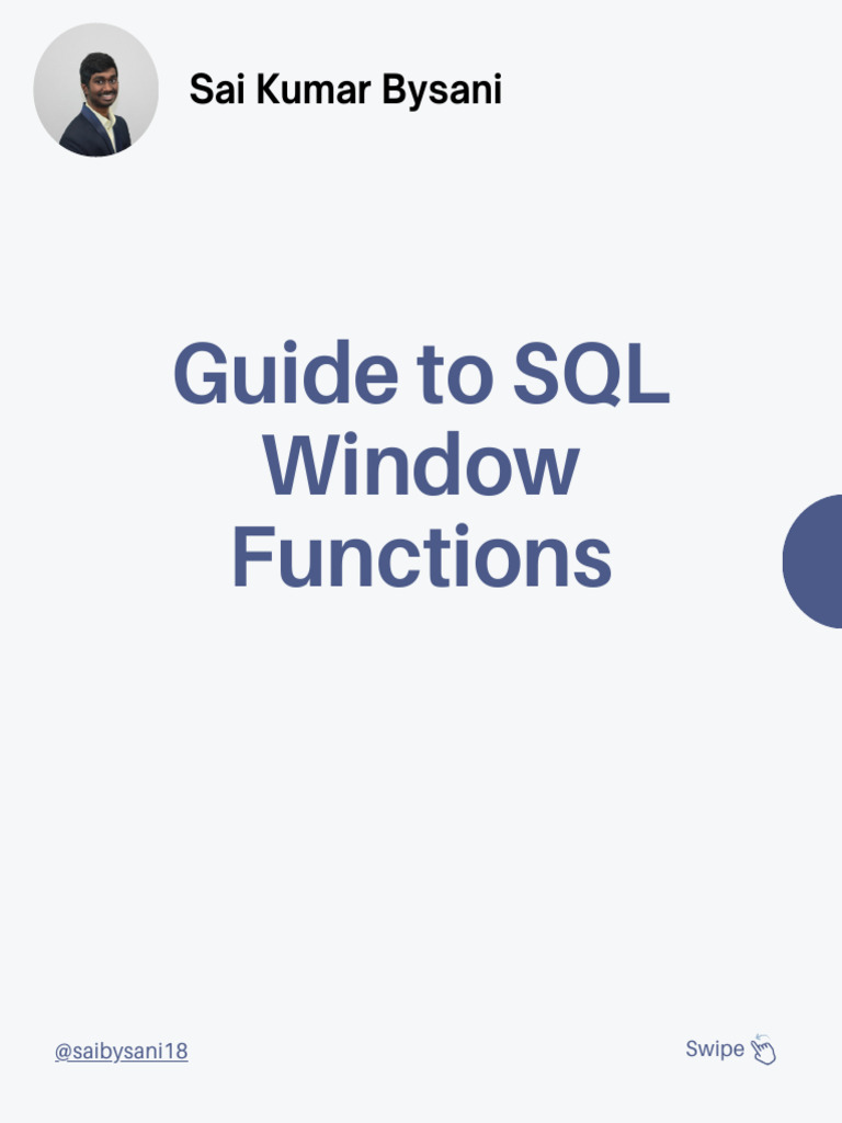 SQL Window Functions | PDF