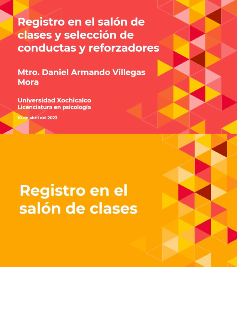 Registro en El Salon de Clases | PDF