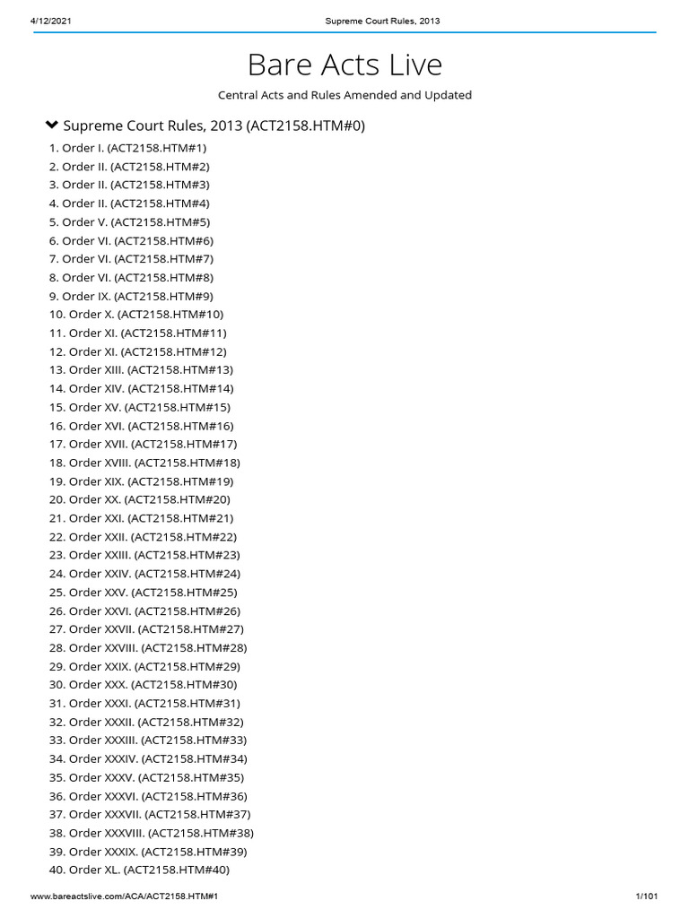 Supreme Court Rules, 2013 | PDF