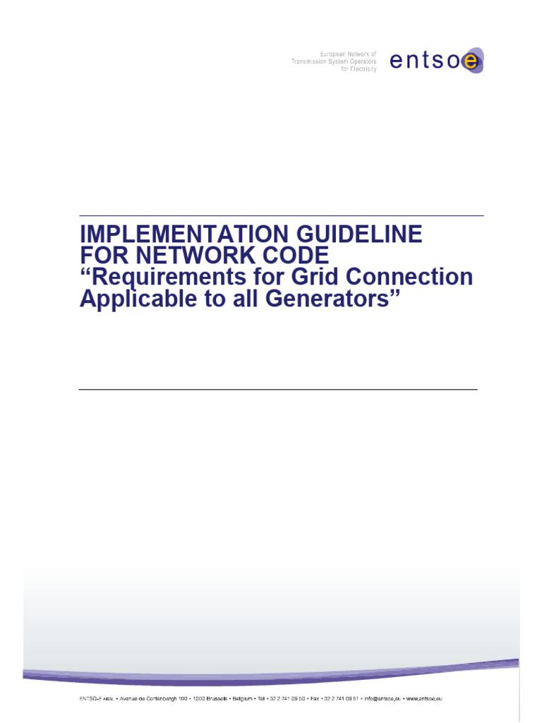 NC RFG Implementation Guideline Entsoe | PDF