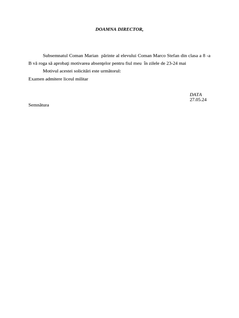 Cerere Invoire | PDF