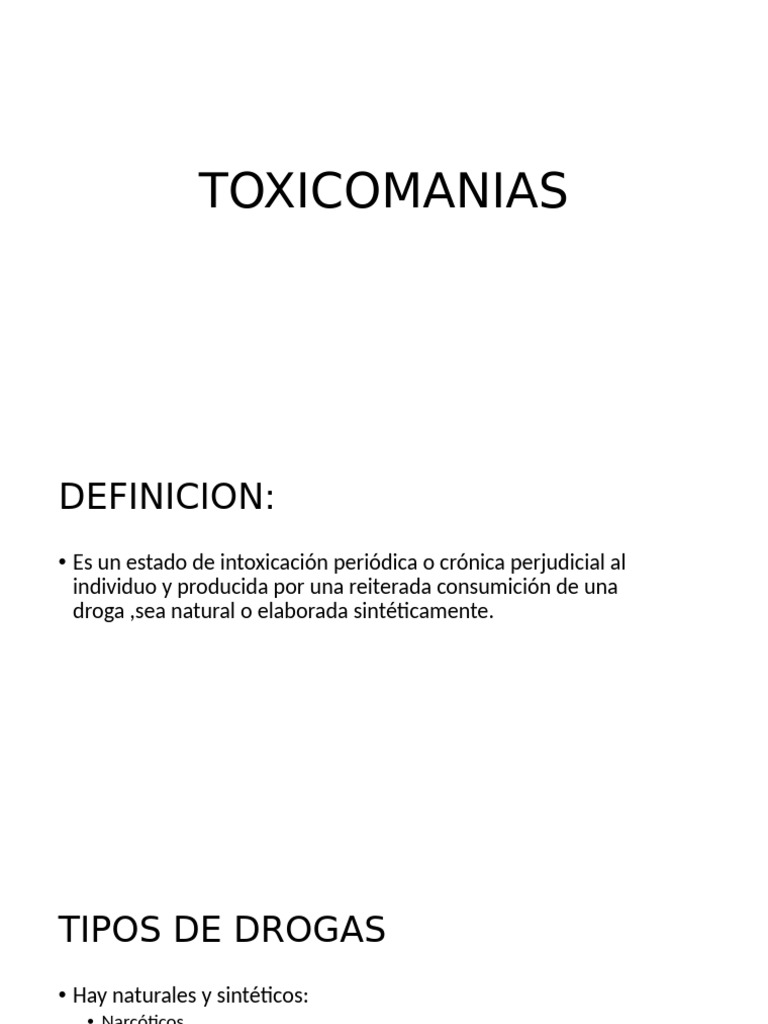 TOXICOMANIA (Autoguardado) | PDF