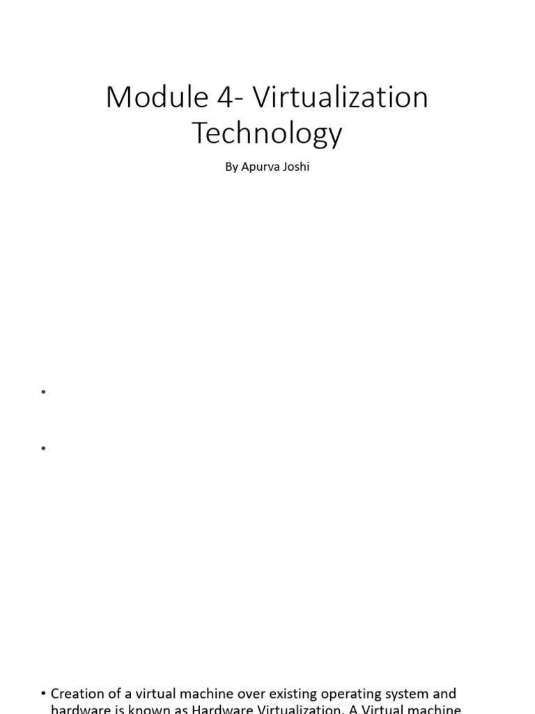 CC&BT Unit 4 - Virtualization Technology PDF | PDF