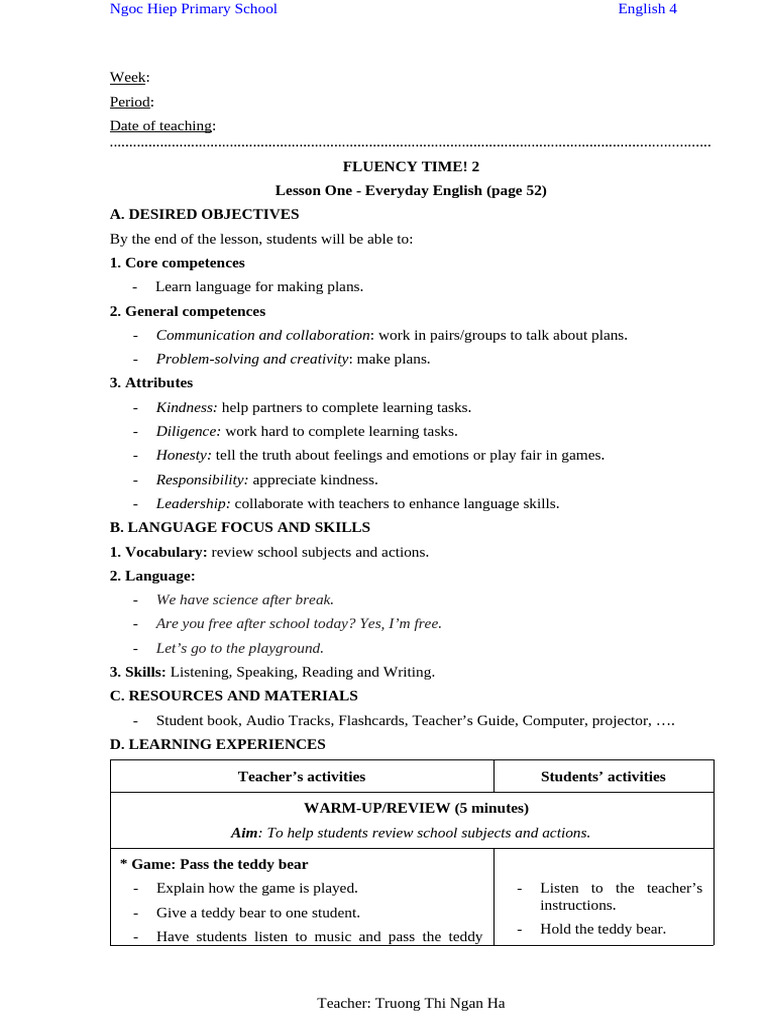 Fluency Time 2 | PDF