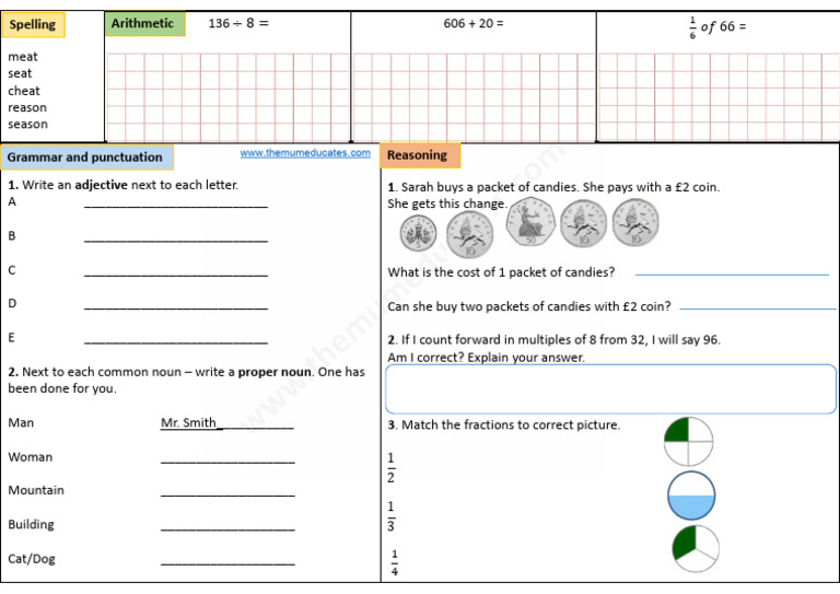 Yr3 Sheet A Day 7 | PDF