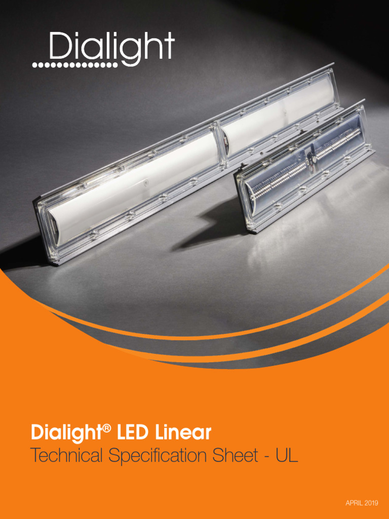 Dialight LED Linear Tech Spec Sheet UL April2019 04152019 | PDF