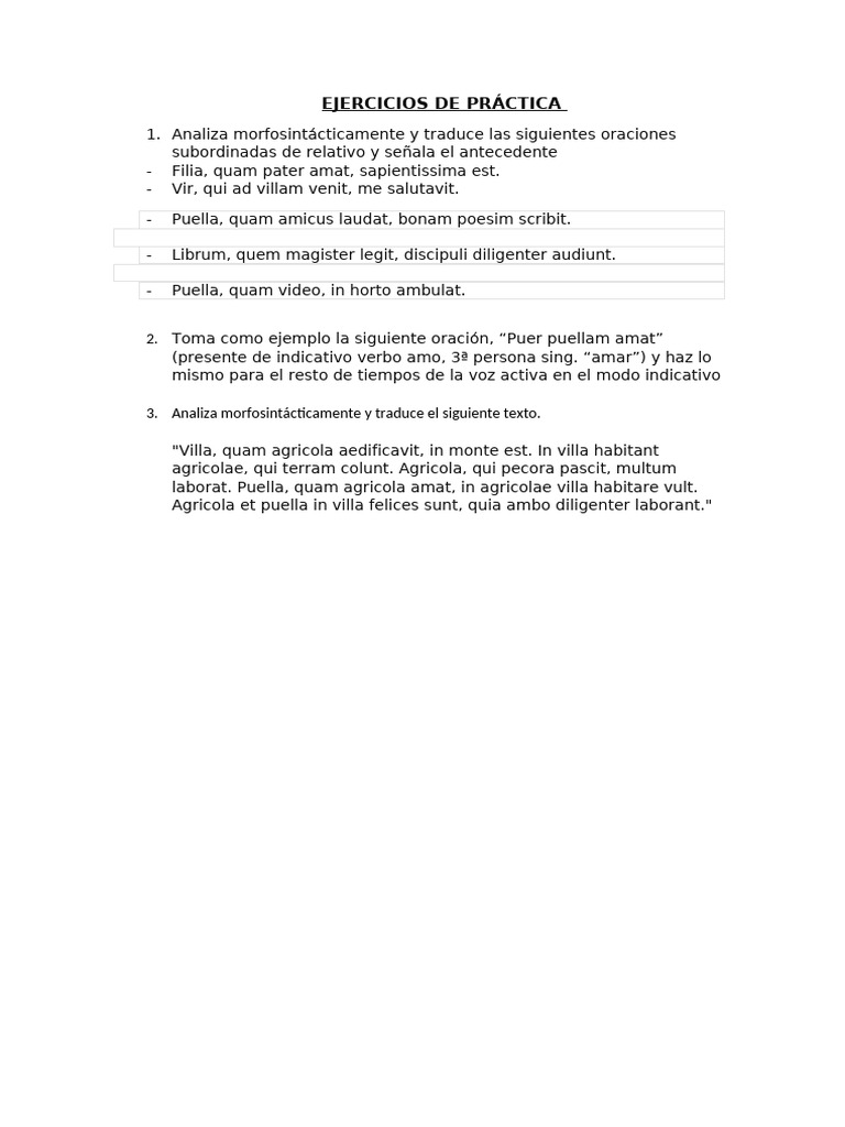 Ejercicios de Práctica | PDF