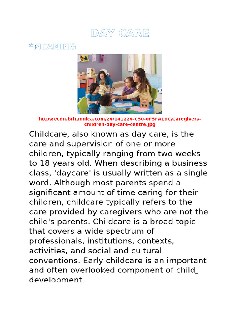 Day Care | PDF