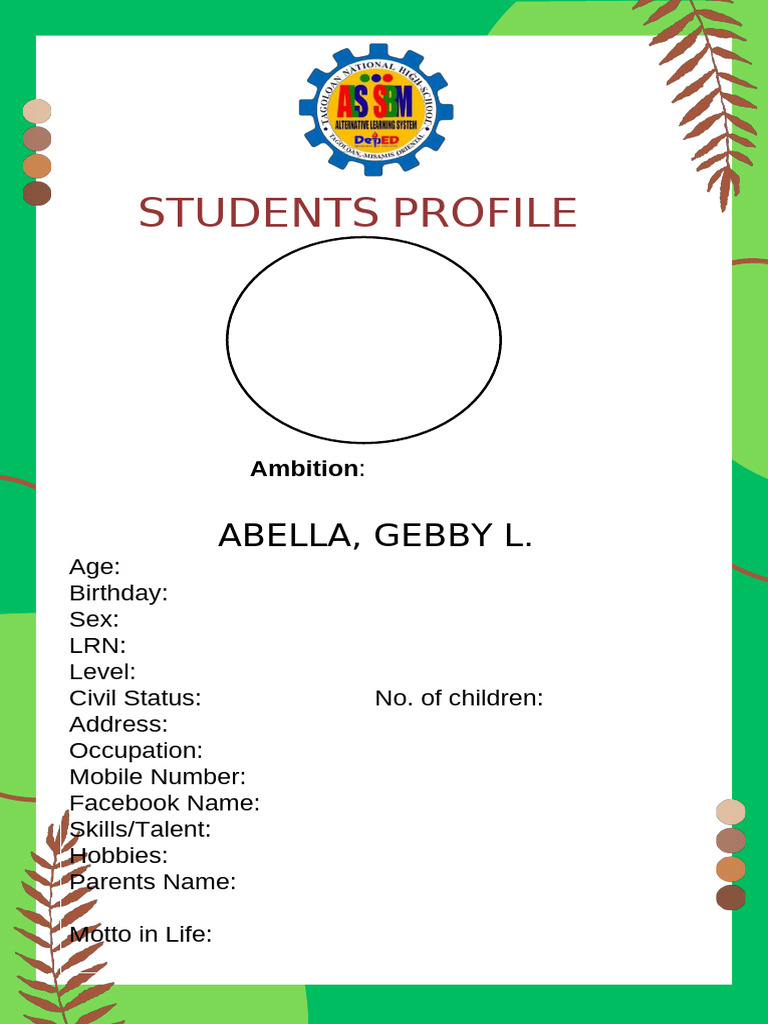 Students Profile Elem | PDF