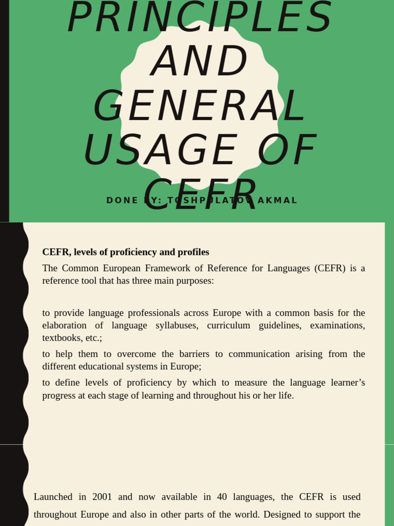 2.principles and General Usage of CEFR | PDF