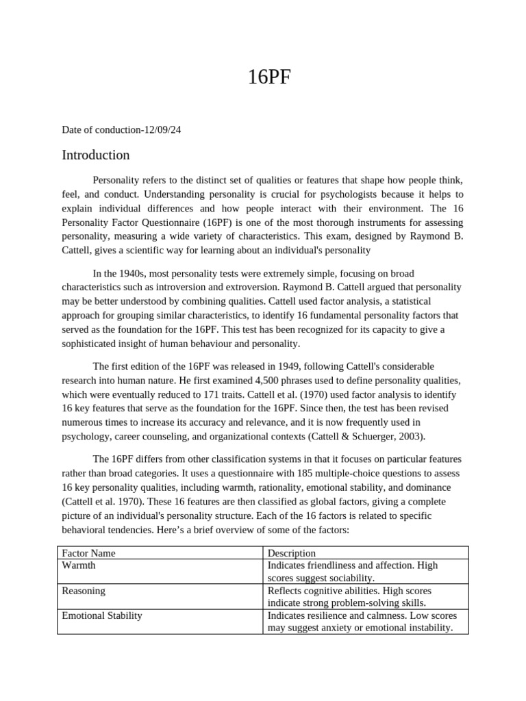 16PF | PDF