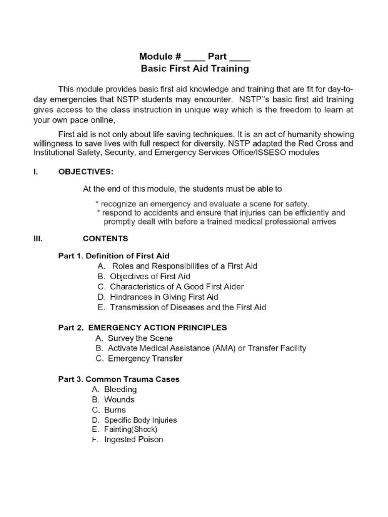 Basic First Aid | PDF