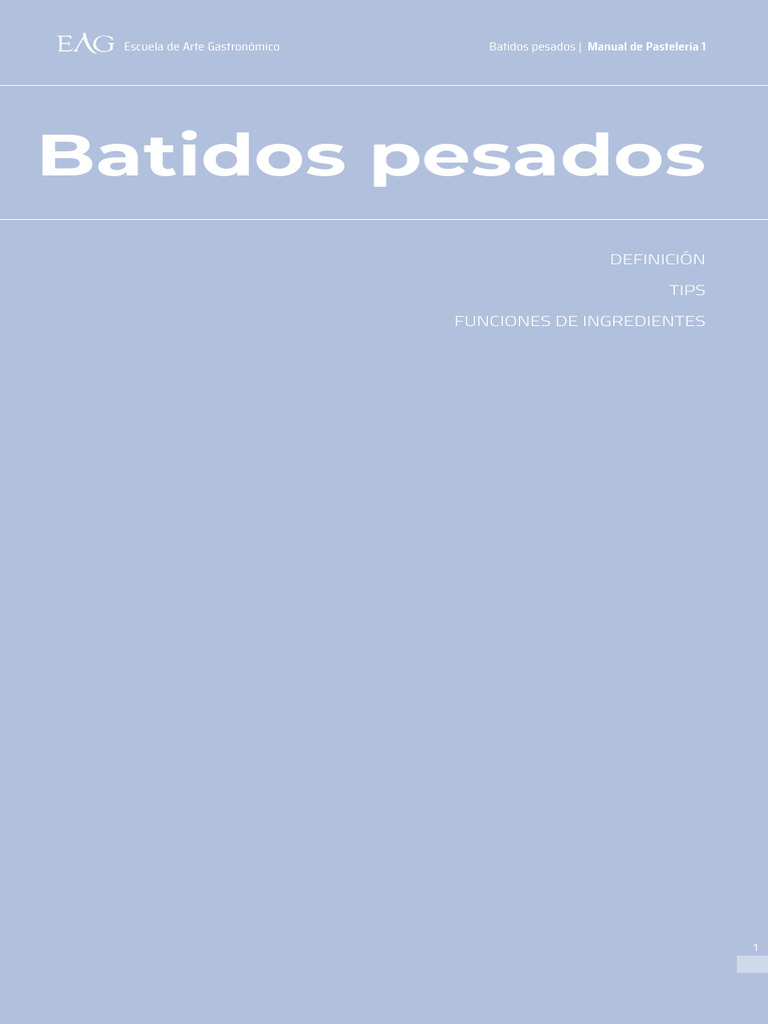 EAG BatidosPesados | PDF | Confitería | Cocinando