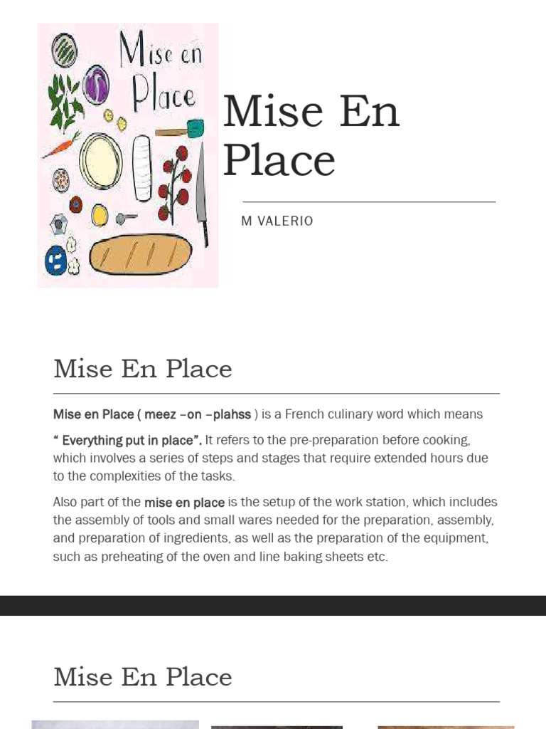Mise en Place | PDF