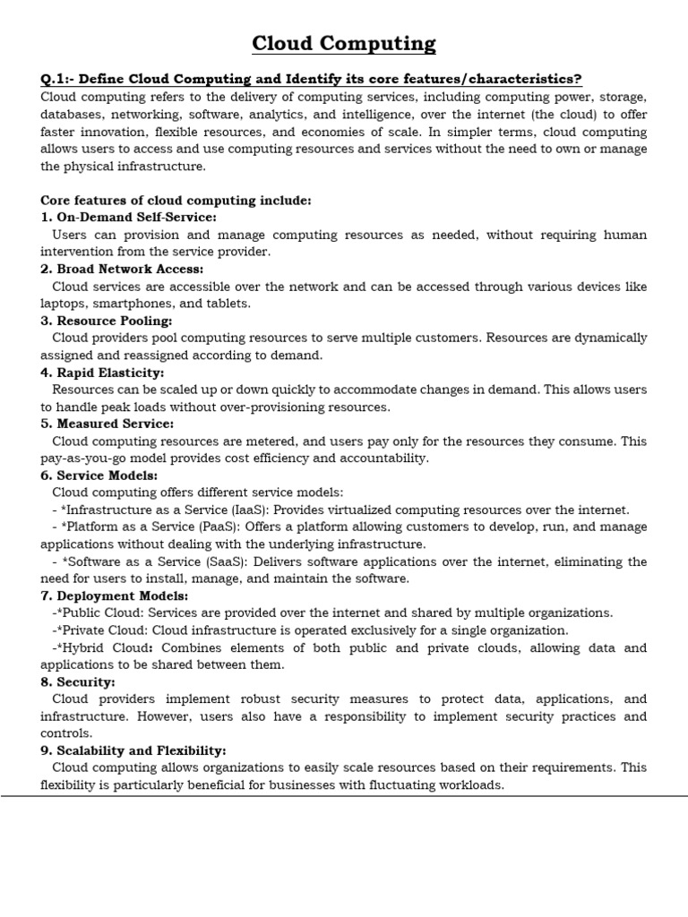 Cloude Computing | PDF