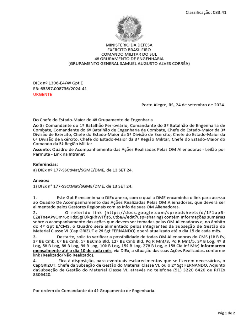 Diex 1306 E4 - 4º GPT e | PDF