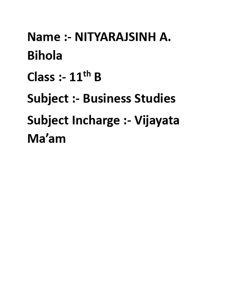 BST Class 11 Project | PDF | Lifestyle