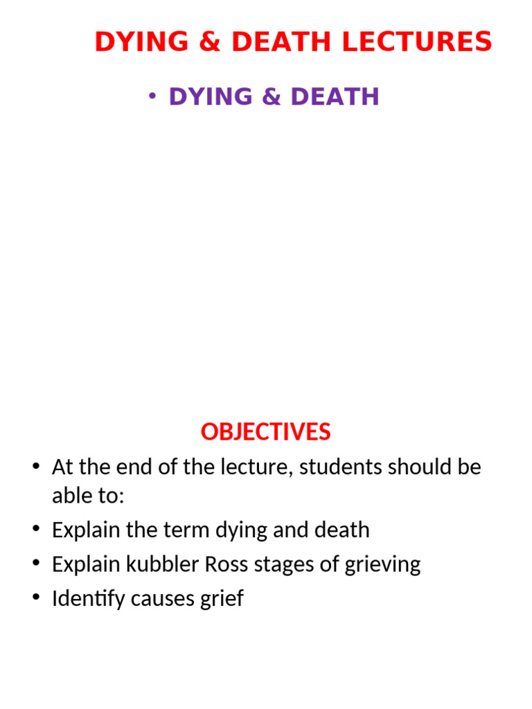 Understanding Dying and Death Processes | PDF | Palliative Care | Grief