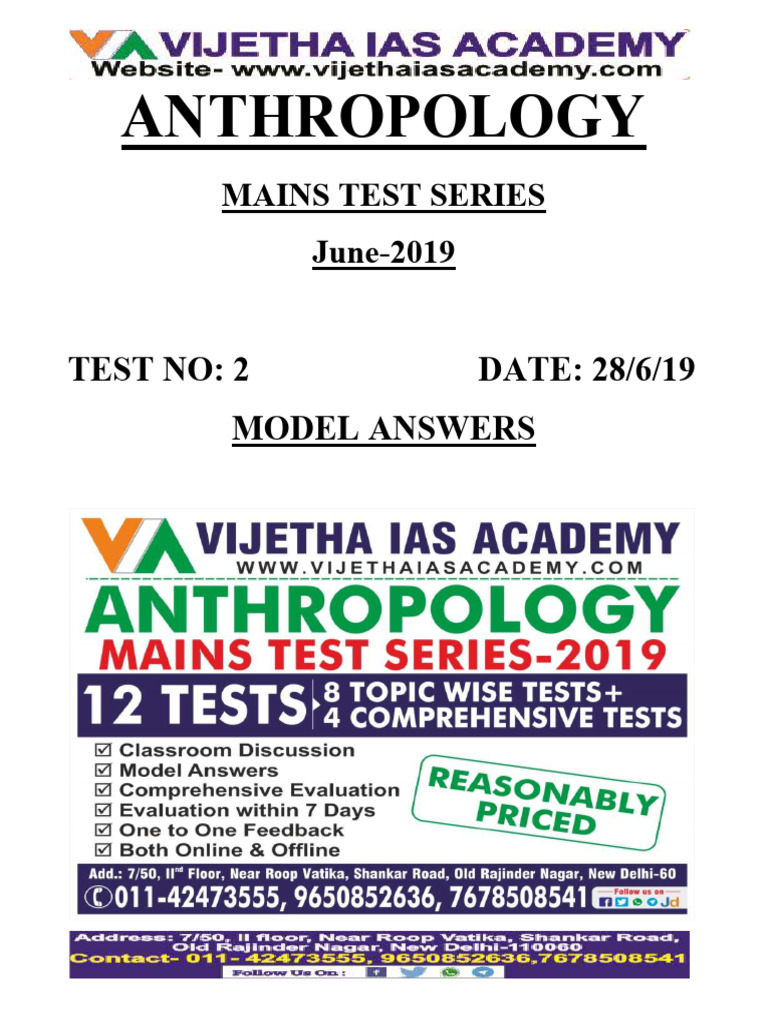 Model Answers Test 2 | PDF