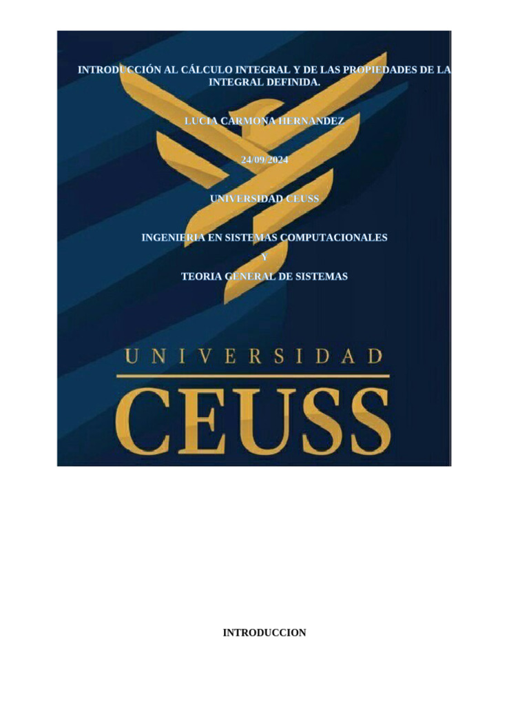 Introducción Al Cálculo Integral y de Las Propiedades de La Integral ... Introducción Al Cálculo Integral y de Las Propiedades de La Integral ...