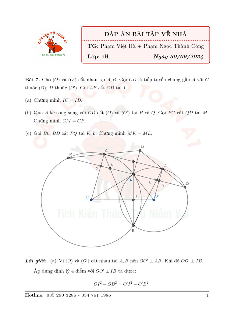 9H1 - Dap An BTVN - 30.09.2024 | PDF