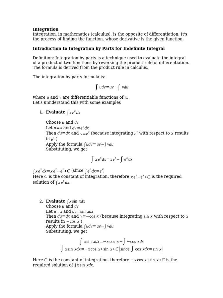 Integration | PDF