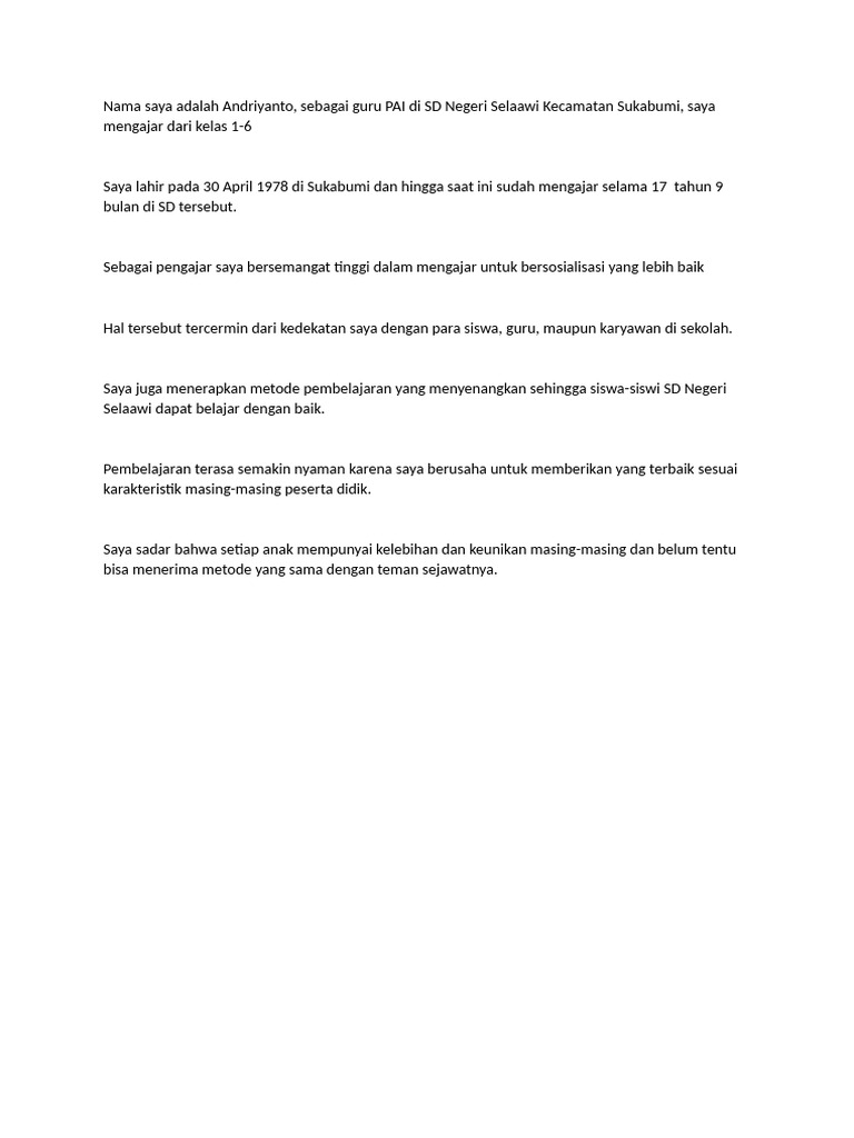 Deskripsi Irfan | PDF