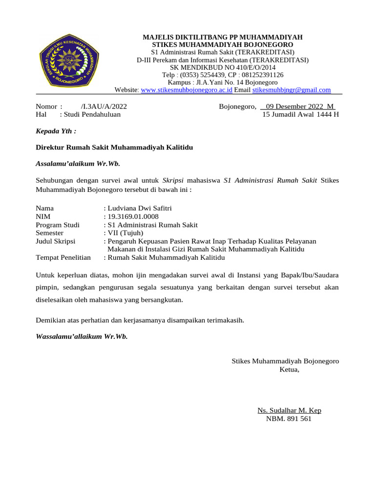 Surat Pendahuluan 1 | PDF