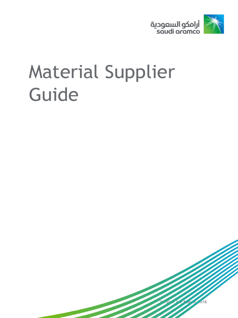 Saudi Aramco Supplier Guidelines | PDF